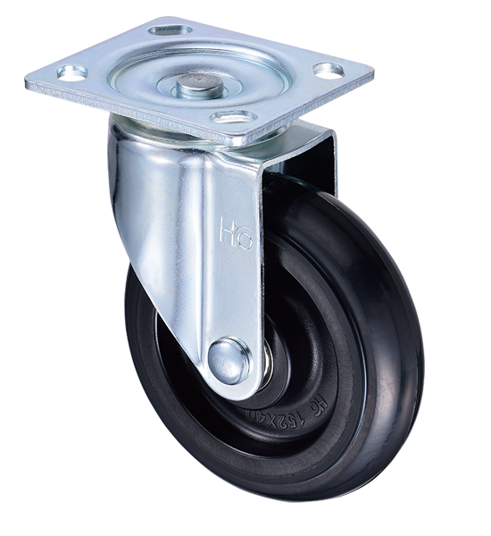 6 inch Precision Ball Bearings Push Cart Swivel Rubber Wheel | Taiwantrade