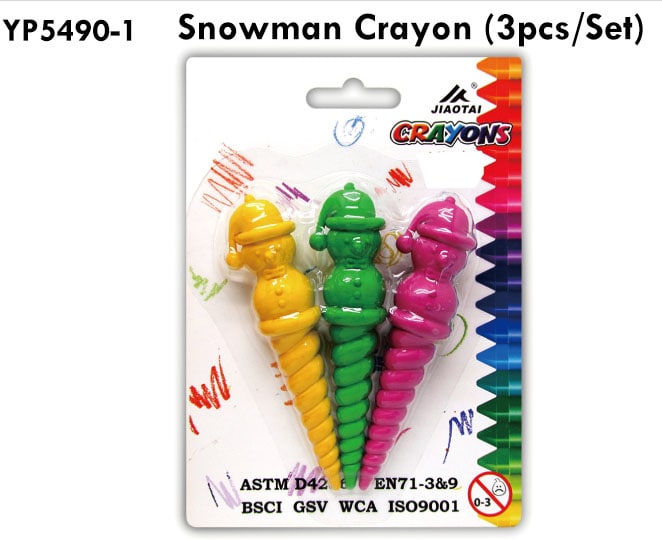 3D SNOWMAN CRAYON (3PCS/SET) | Taiwantrade.com