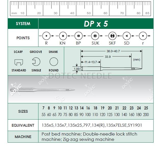 DPX5 - Lock stitch Machine Needle | Taiwantrade