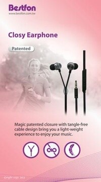 Closy Zipper earphone | Taiwantrade.com