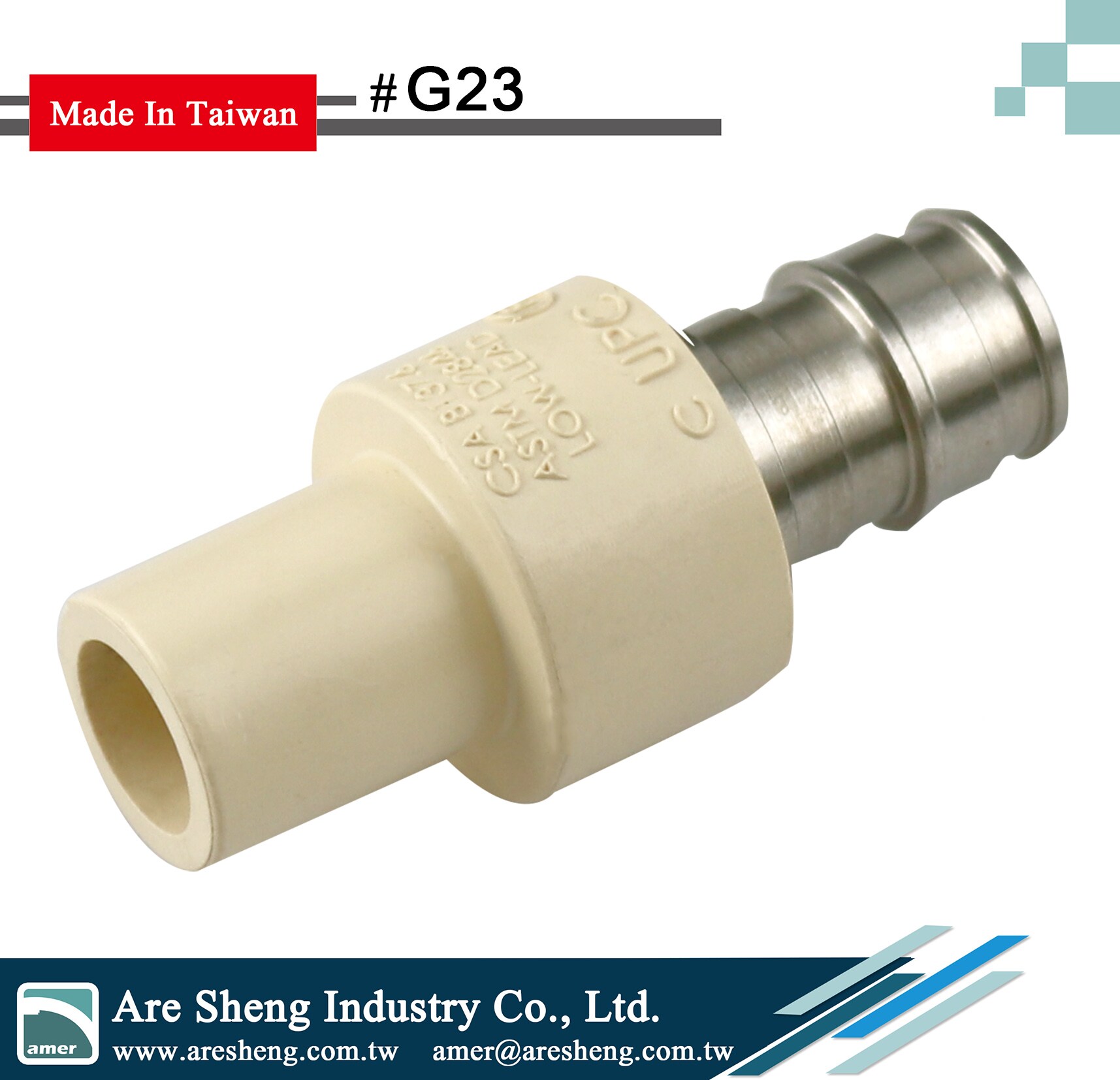 Transition adapter S.S. PEX-A x CPVC spigot | Taiwantrade