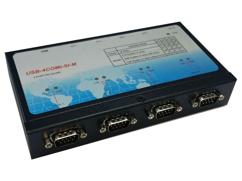 USB-4COMi-SI-M 4-Port RS-422/485 USB-to-Serial Adapter, with Optical ...