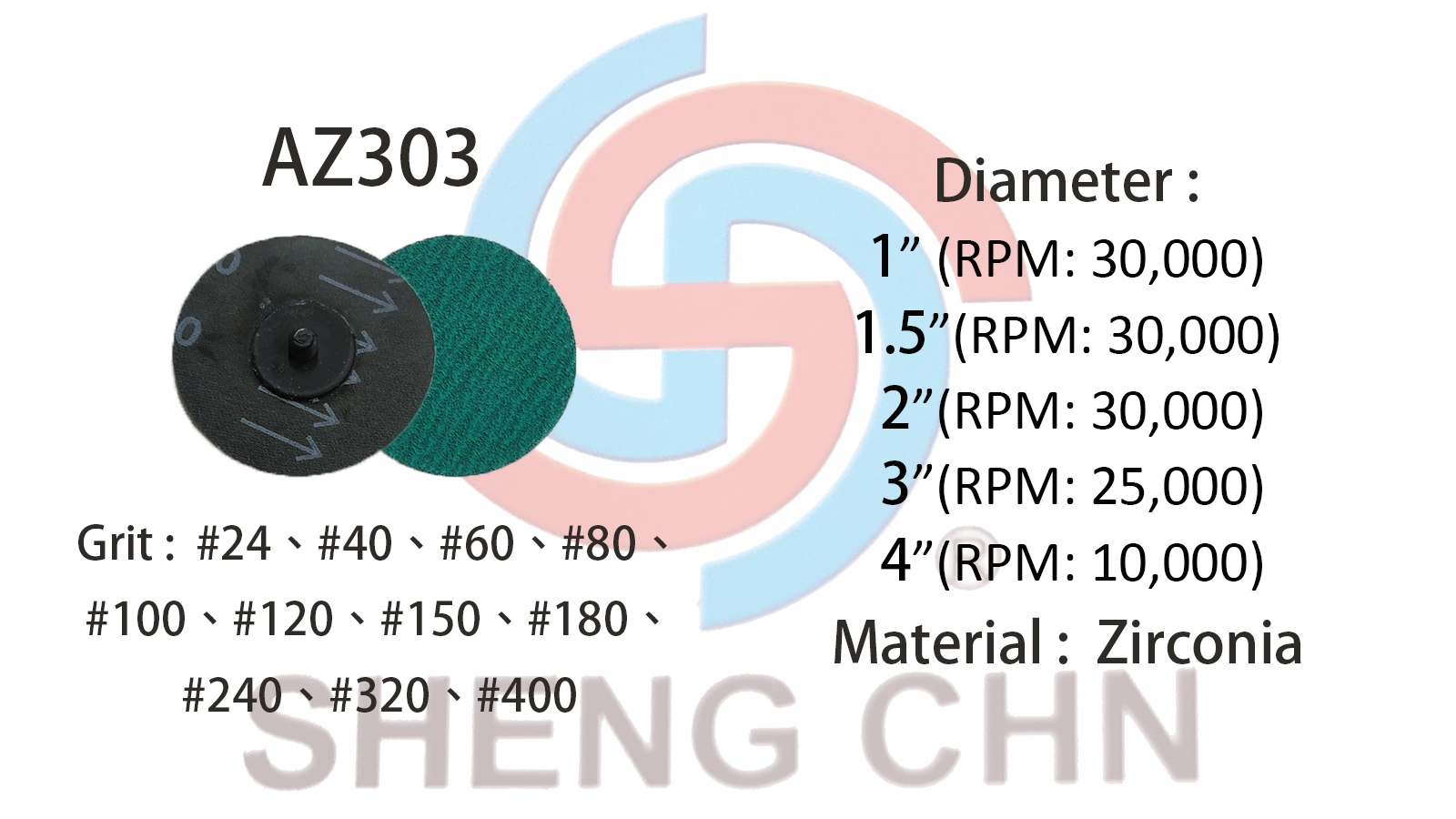 ABRASIVE DISC FOR DISC HOLDER, AZ103 | Taiwantrade