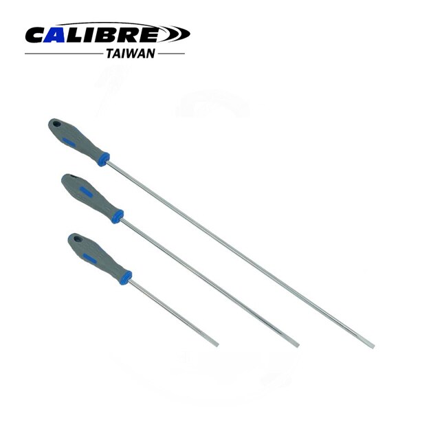 TAIWAN CALIBRE 3PC 4mm Slotted 100-300mm Long Shaft Screwdriver Set ...