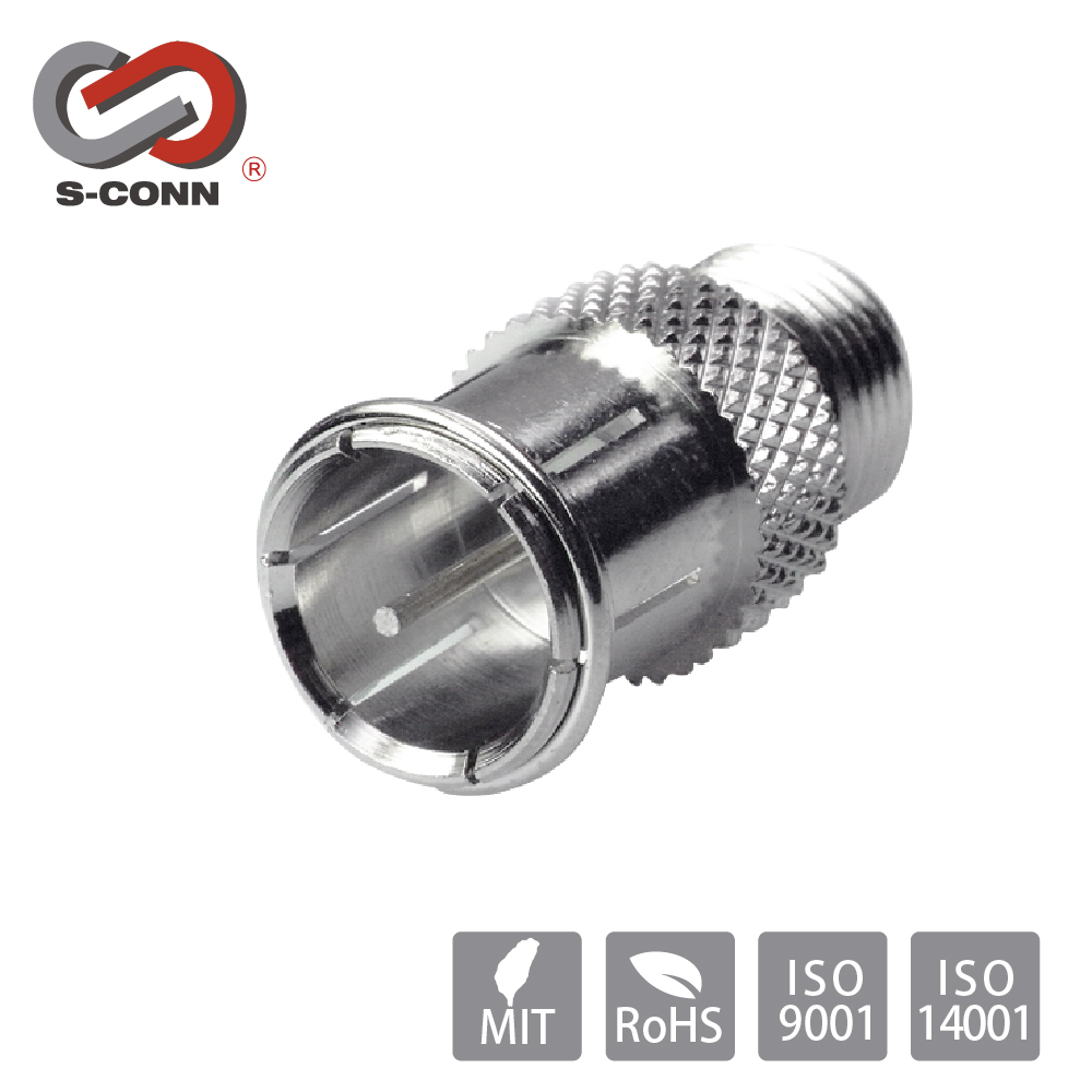 RF/Coaxial connector, F Quick Plug to F Jack Adapter | Taiwantrade.com
