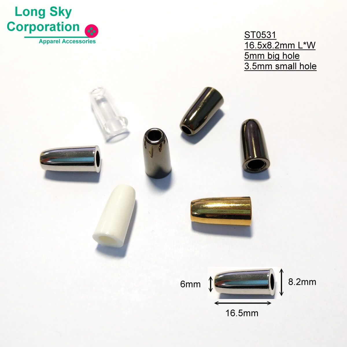 4.5mm ~ 6mm hole bell shape plastic cord end bead | Taiwantrade