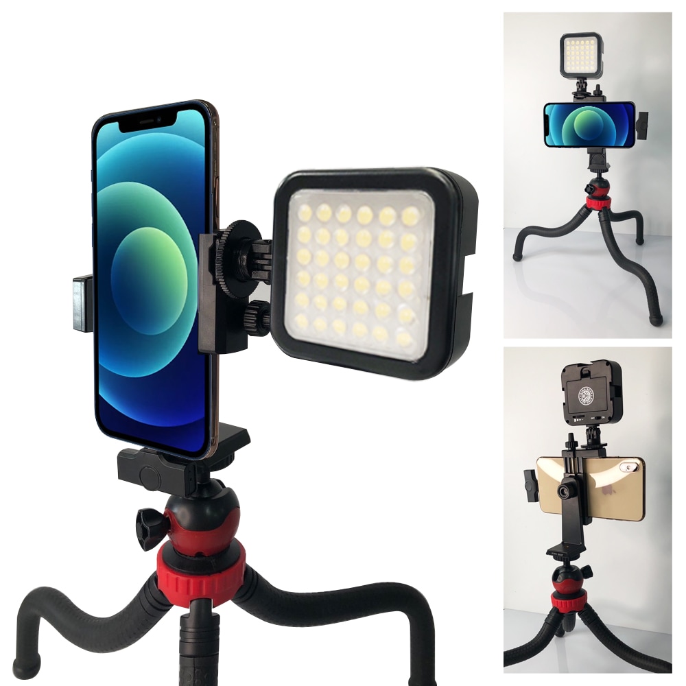 Flexible Tripod KIT, Vlogging kit/Lightning Compatible Phone Video Kit ...
