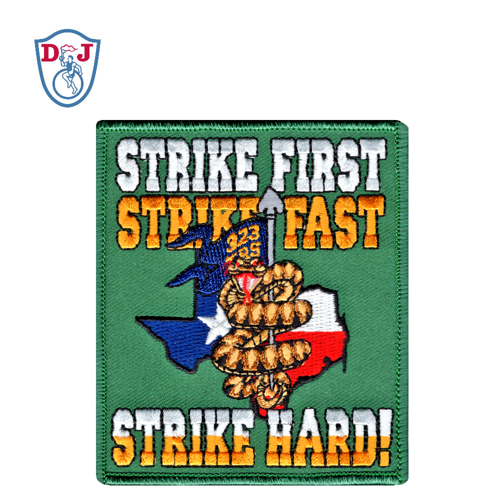 Personalized Iron On Embroidery Strike Hard Patches | Taiwantrade