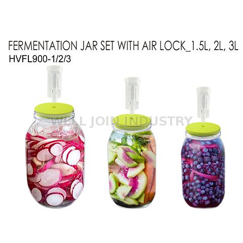 FERMENTATION JAR SET WITH AIR LOCK_1.5L, 2L, 3L | Taiwantrade.com