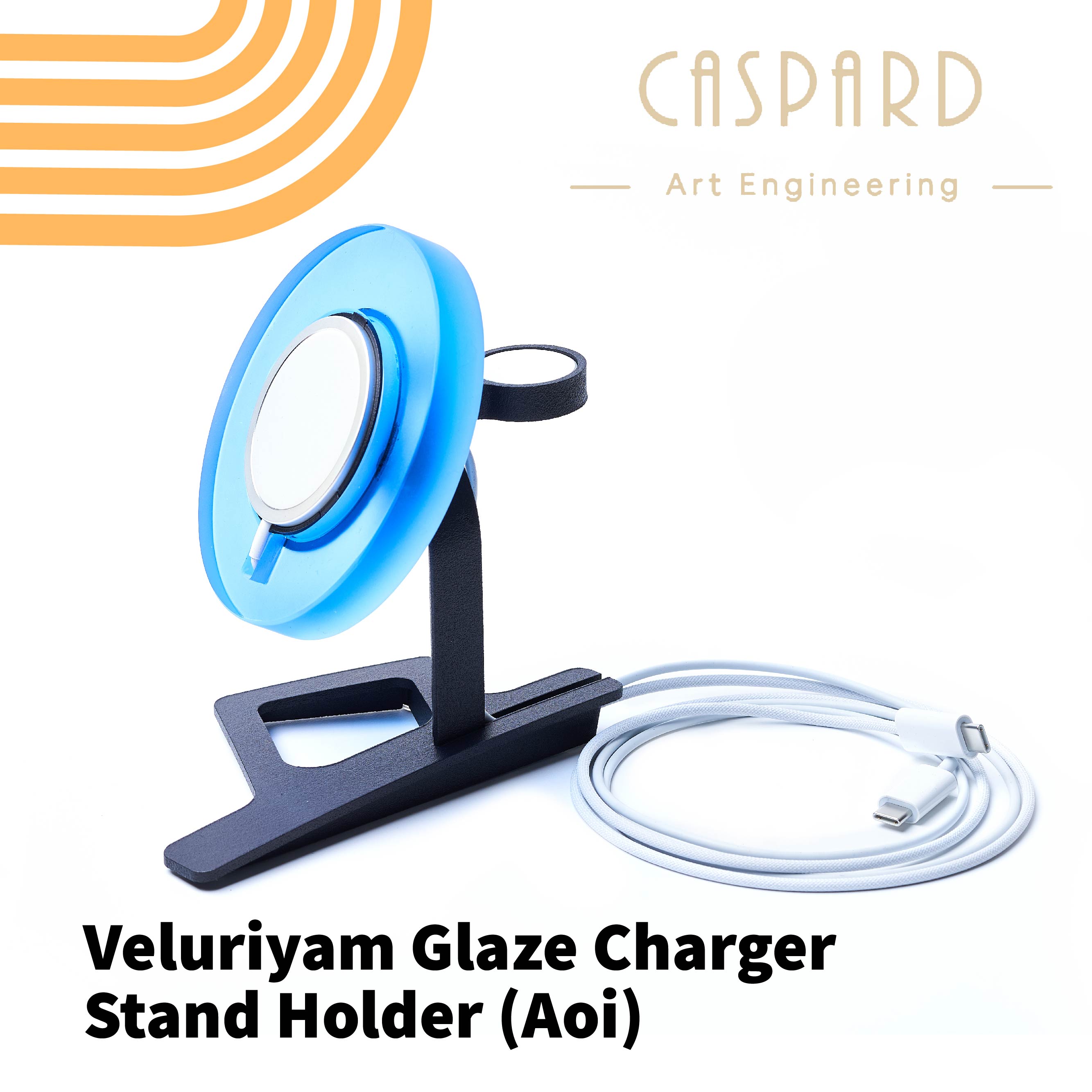 2-in-1 Apple MagSafe Veluriyam Glaze Charger Stand, Advanced 3D ...