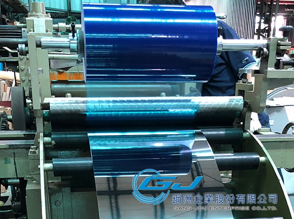 stainless steel film coating in blue PE | Taiwantrade
