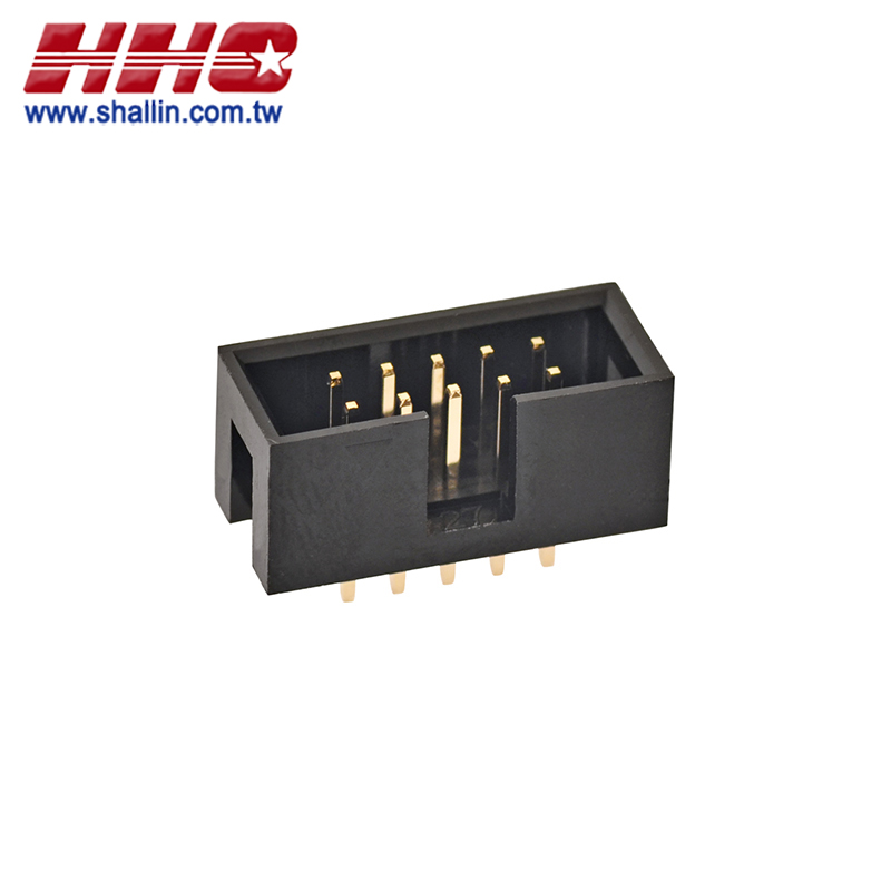 2.54mm Straight box header 10P, without latch lever, RoHS Directive ...