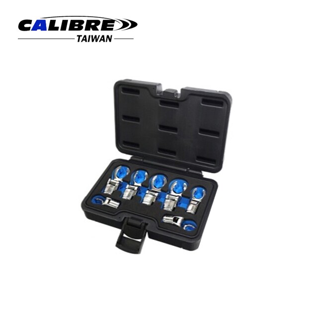 TAIWAN CALIBRE 6pt or 12pt Offset Flexible Crowfoot Socket Wrench Set ...