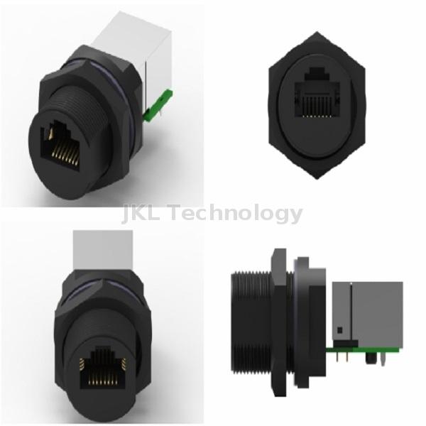 RJ45 Jack/Jack Front Panel Mount Connector, IP67 | Taiwantrade