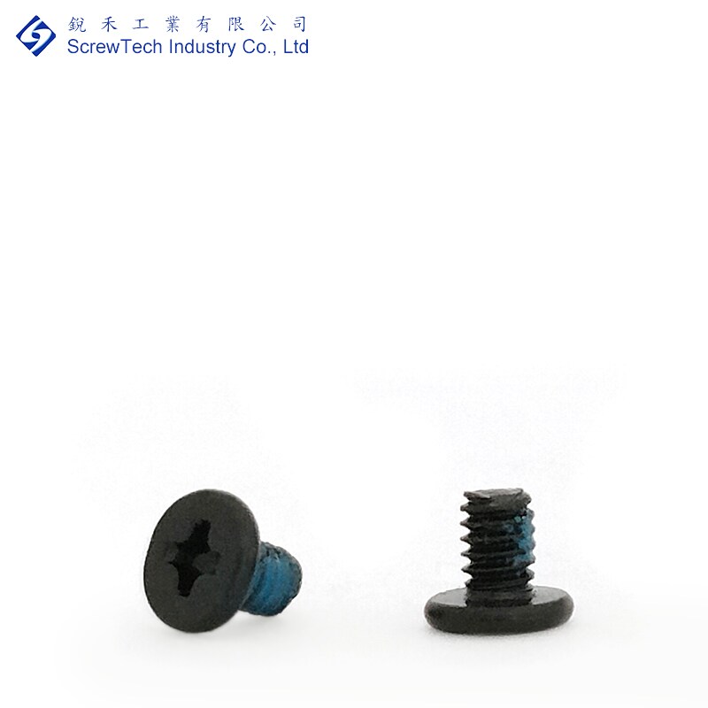 【ScrewTech】Wafer Head, Phillips, M2x3, Machine Screw, Black Zinc Plated ...