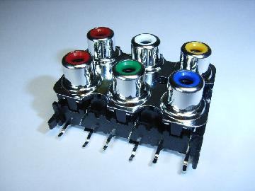 Pin Jack Connector 6 ports(RCA Jack Connector) | Taiwantrade