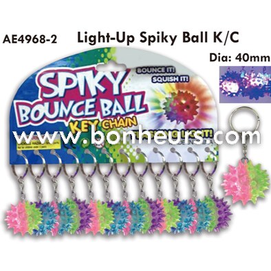 LIGHT-UP SPIKY BALL KEYCHAIN | Taiwantrade.com