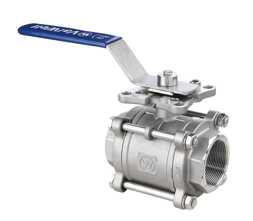 3-PC Stainless Steel Threaded Ball Valve | Taiwantrade