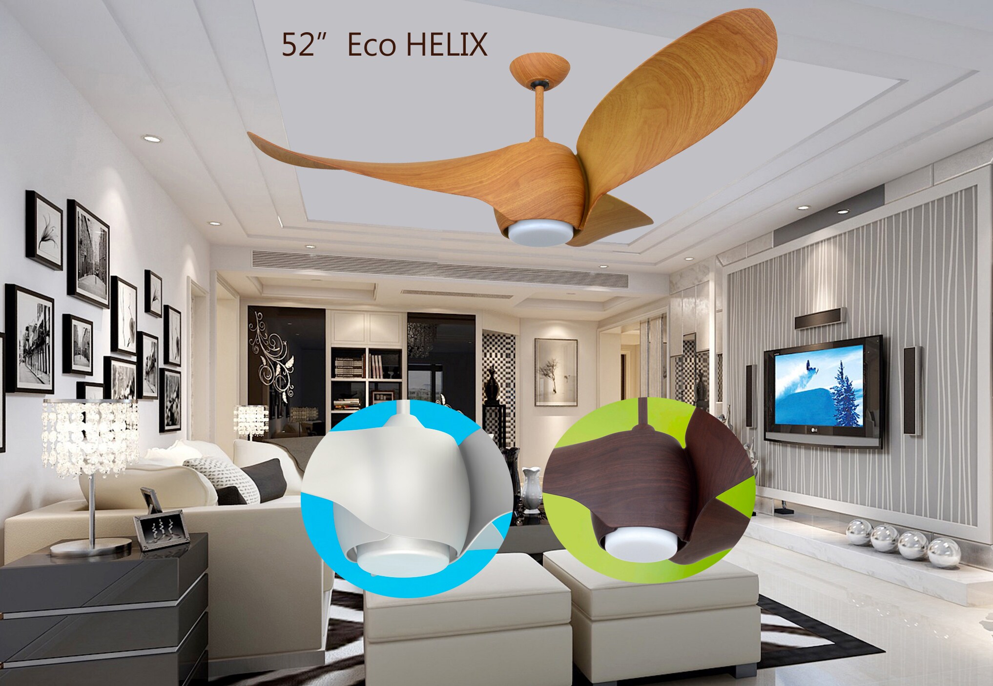 Advanced and Superior Eco HELIX Ceiling Fan | Taiwantrade