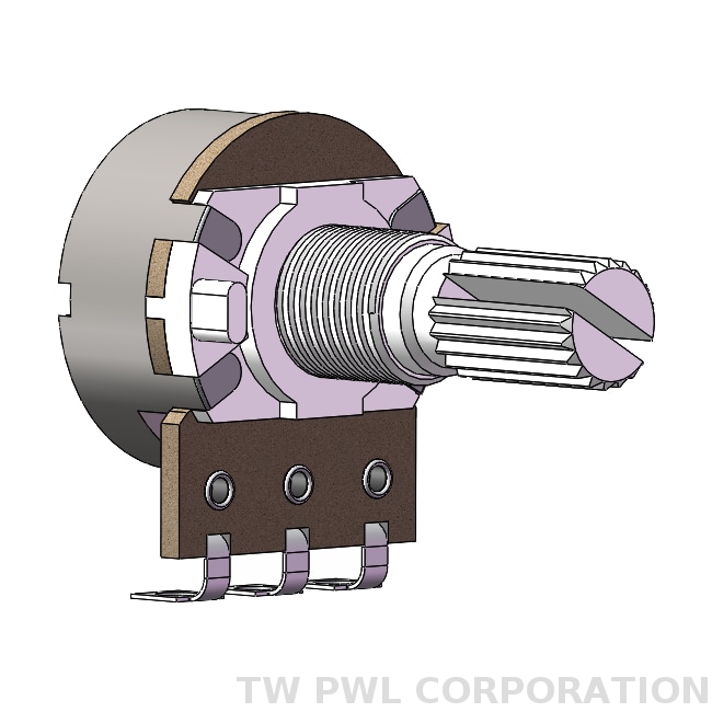 Rotary series metal shaft type potentiometer | Taiwantrade
