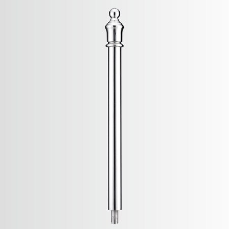 Stainless Steel Round Post 3" Plain Surface with Crown Shape Top ...