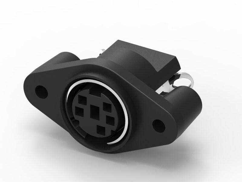 Mini Din (F) 5PIN Chassis Mount Type-Crimp Pin Type | Taiwantrade