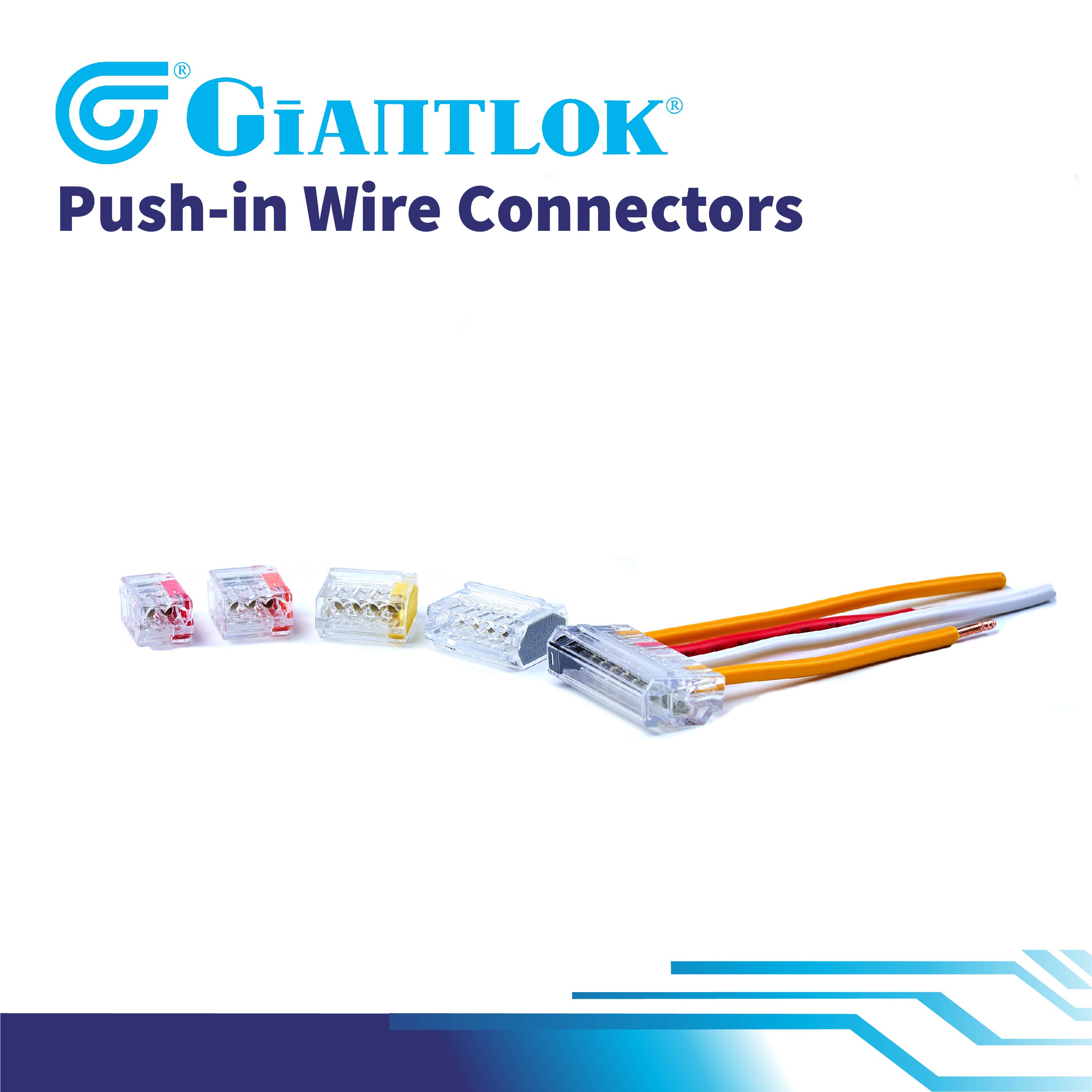 Push-in Quick Connect Wire Connectors for Building Electrical Systems ...