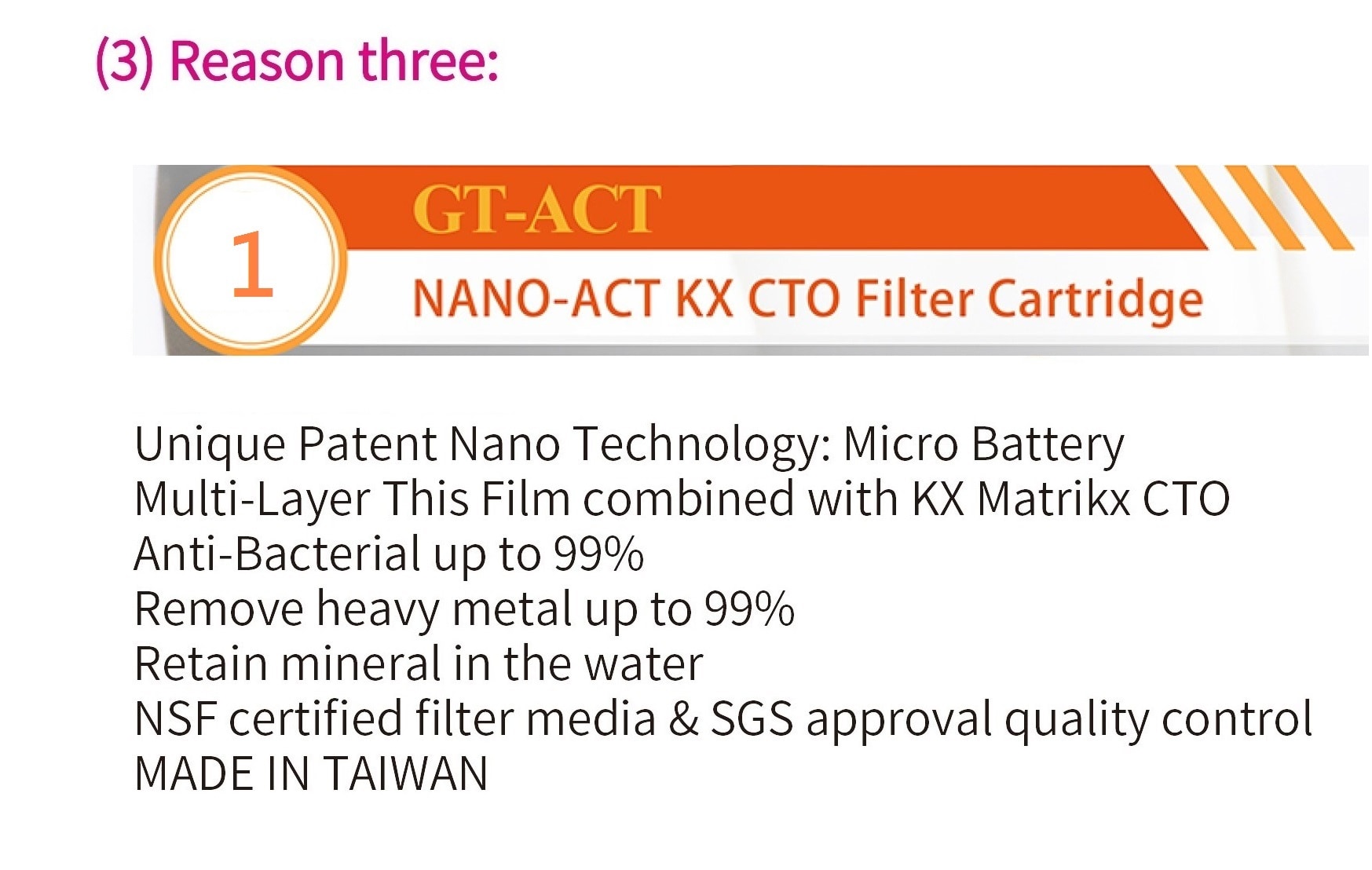 Green-Tak Under Counter Nano Filtration System