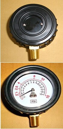 2.5" 15PSI LOWER MOUNT GAUGE WITH RUBBER PROTECTOR | Taiwantrade