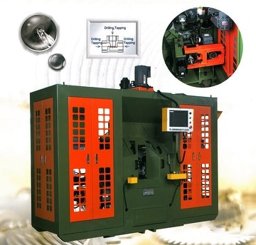 6 Spindle trunnion rotary table type drilling and tapping machine ...