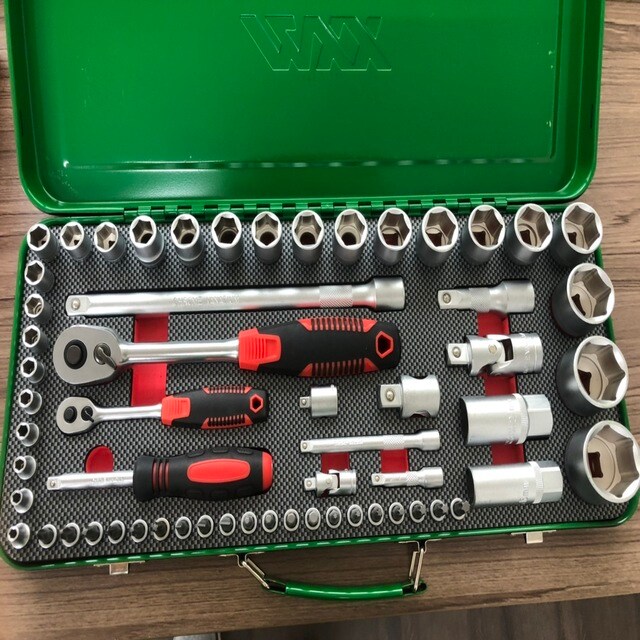 Professional Tool 6PT Socket Set 1/2"DR & 1/4" DR 59 Pcs | Taiwantrade