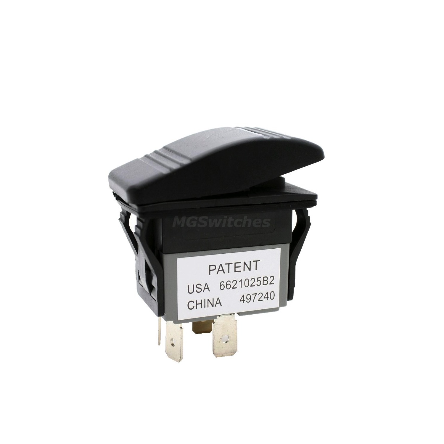 2 Position Waterproof IP67 Rocker Switch Illuminated (ON)-OFF DPST ...