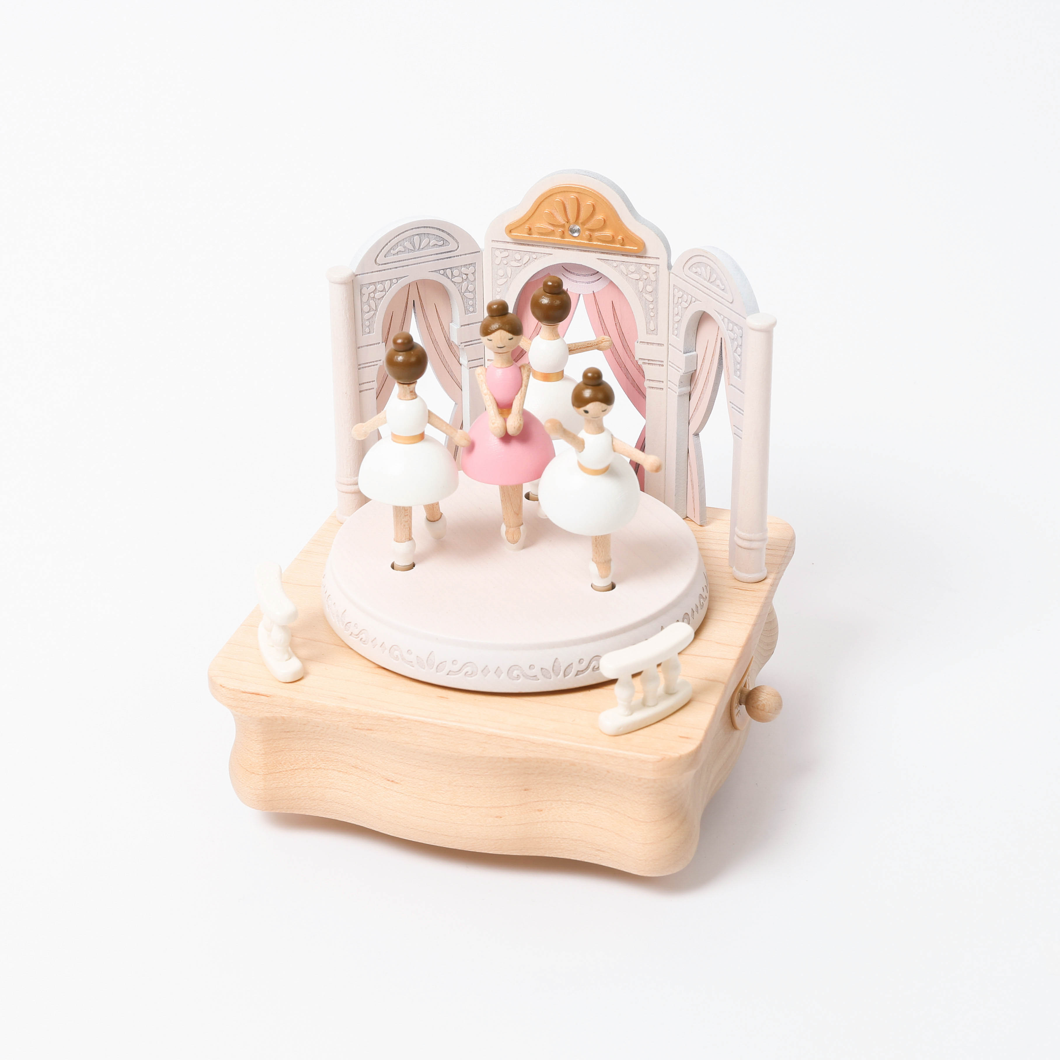 Wooden Music Box- Multi Rotate Music Box Ballerina | Taiwantrade