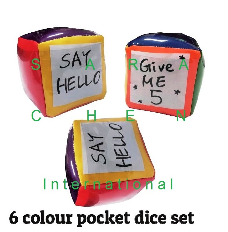 DICE WITH POCKETS, 6 COLORS (MOVE CUBES) | Taiwantrade