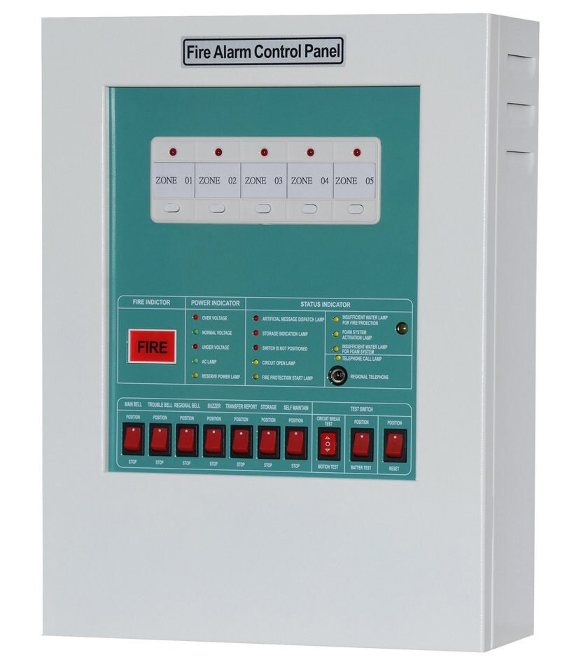 YF-1 5 Zone Conventional Fire Alarm Control Panel Rocker Switch ...