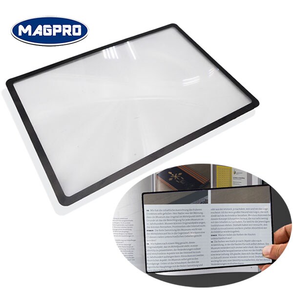 Thin 3X Page Magnifying Sheet Black Frame Printed | Taiwantrade