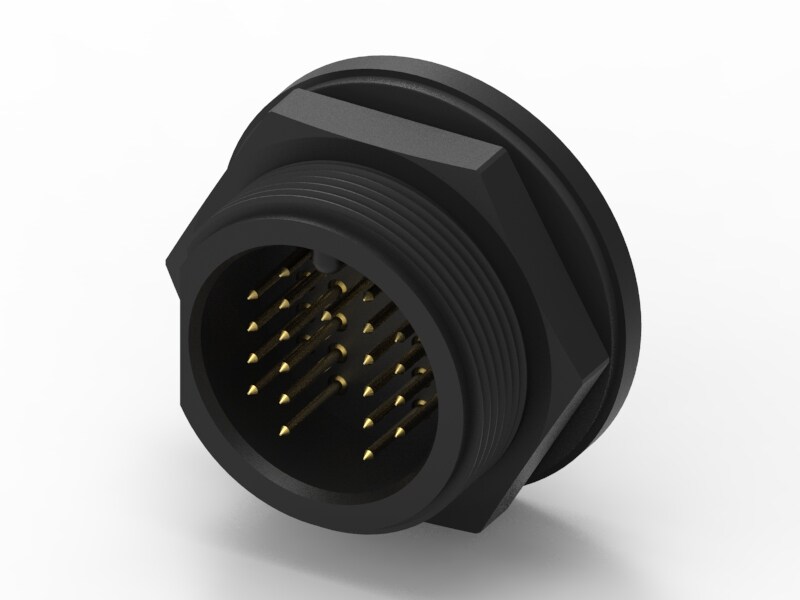 WP D Size(Male Connector/Male Pin) 21PIN Front Lock Solder Type(Screw ...