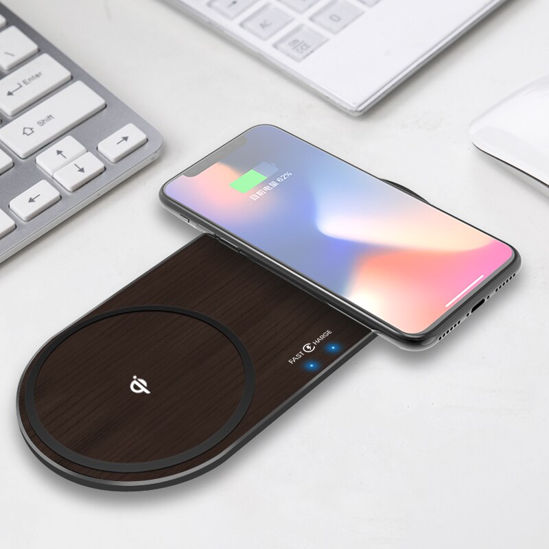 Tx Twin-Wood Multi- Qi Wireless Charging Dual Pad | Taiwantrade