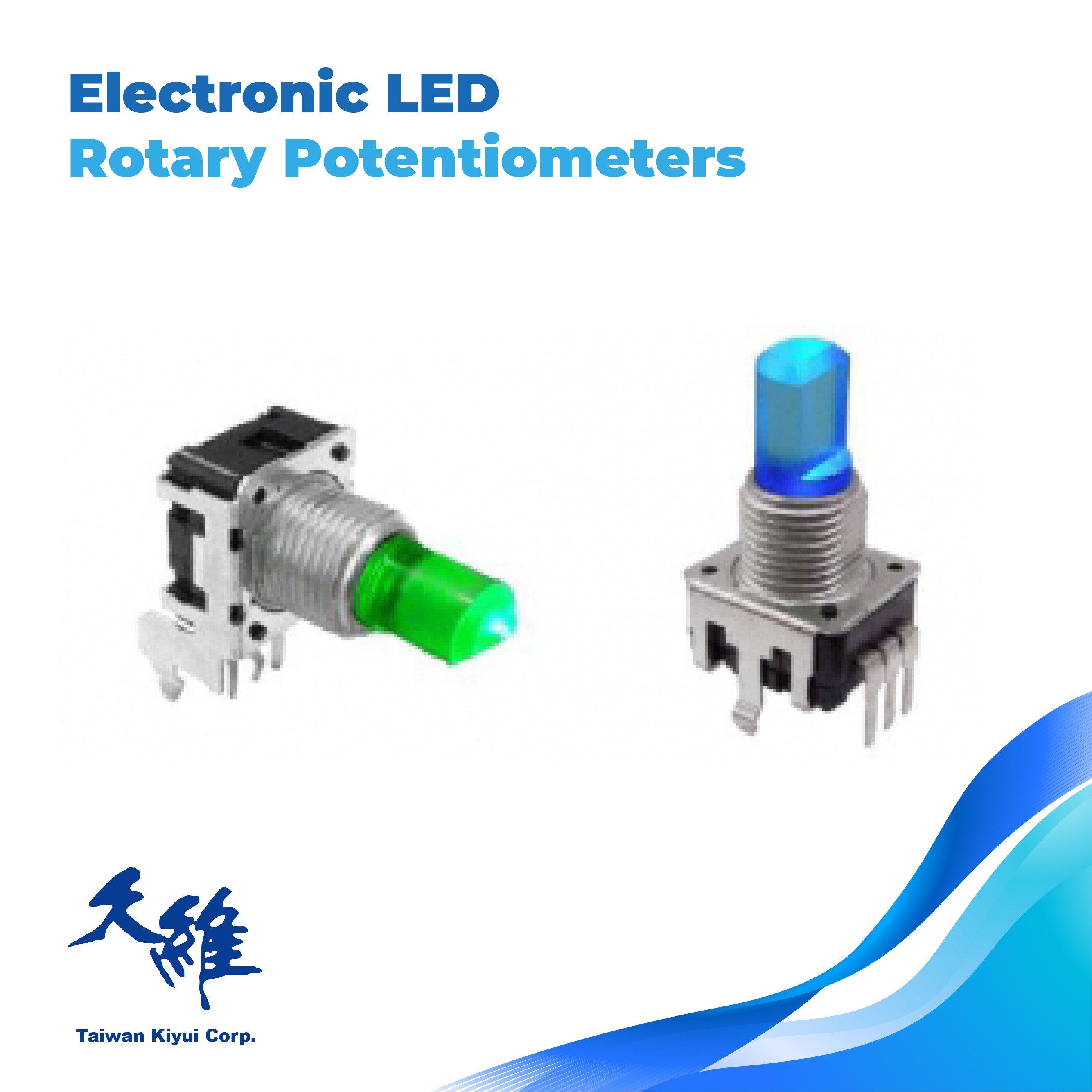 Electronic LED Rotary Potentiometers for Volume, Tone, Balance Control ...