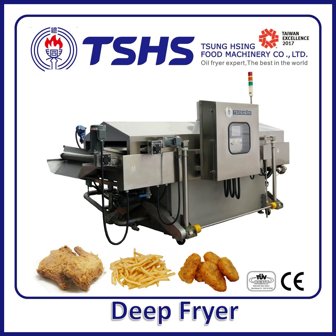 Industrial Continuous Stainless Steel Deep Fryer | Taiwantrade