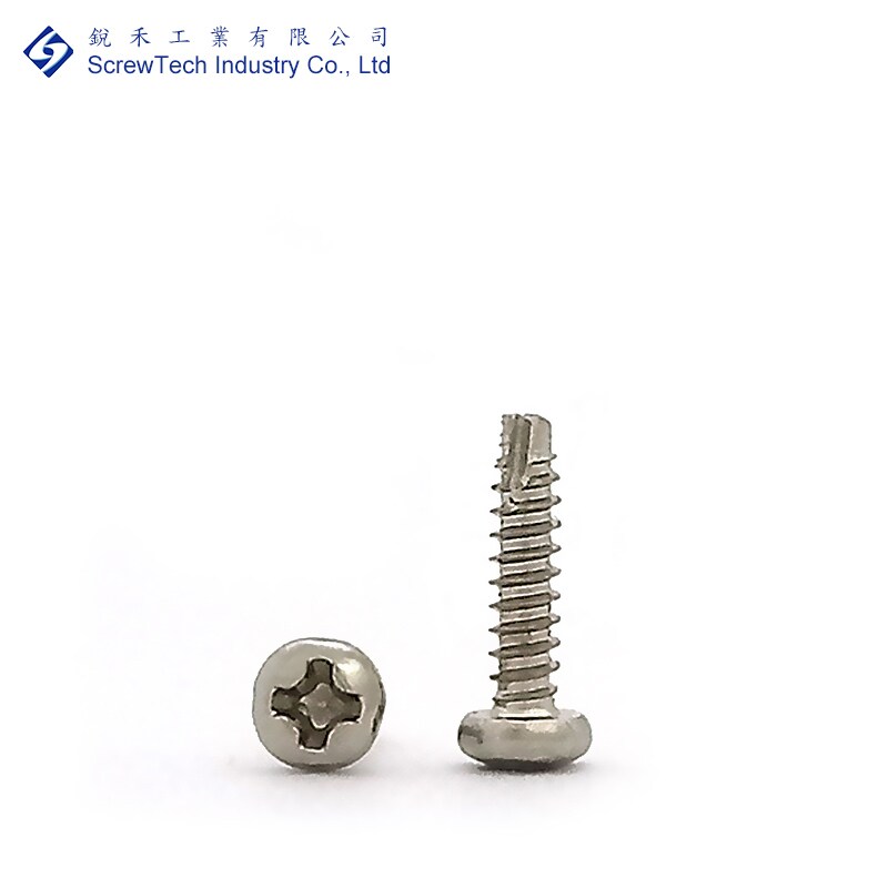【ScrewTech】Pan Head, Phillips, M2x8, Tapping Screw, Thread Cutting ...