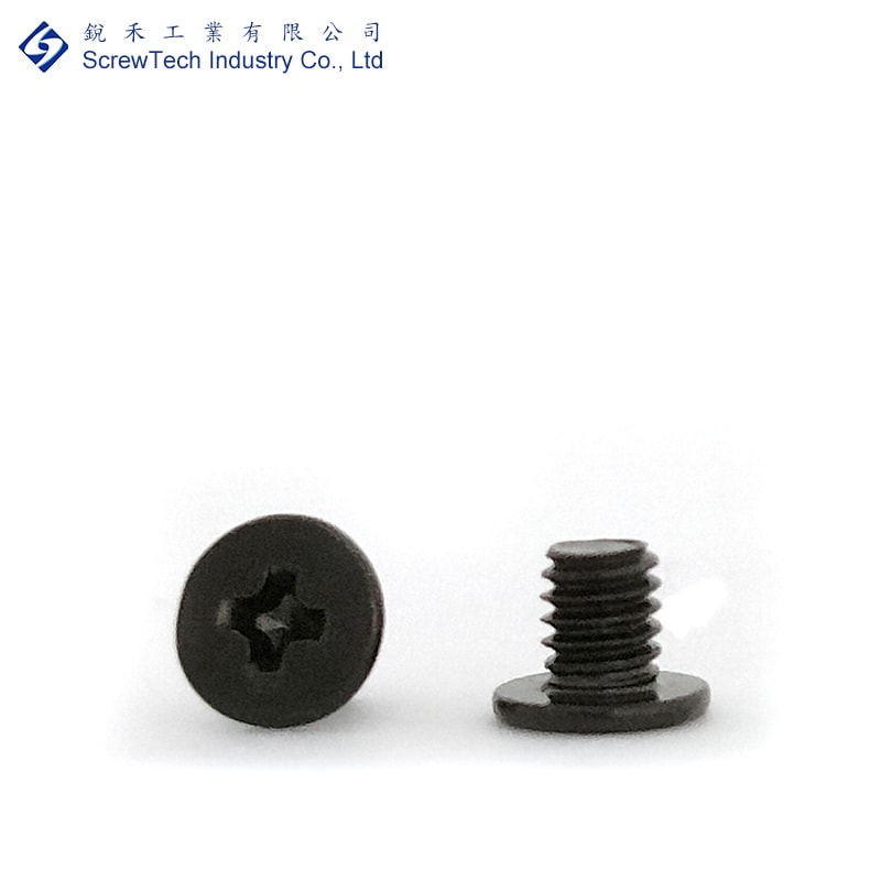 【ScrewTech】Wafer Head, Phillips, M2.5x3, Machine Screw, Black Zinc ...