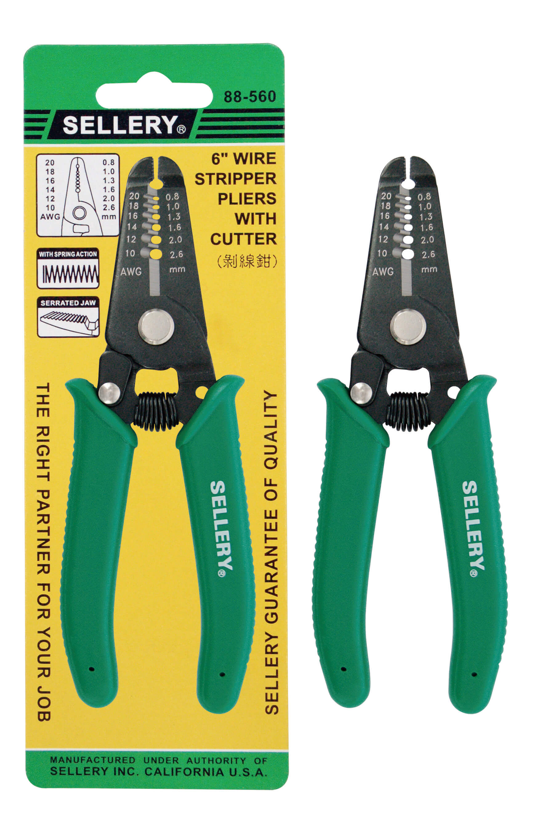 SELLERY WIRE STRIPPER PLIERS WITH CUTTER | Taiwantrade.com