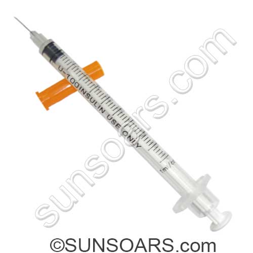 Sterile 0.3ml U-100 Insulin Syringe with Attached Needle-29G | Taiwantrade.com