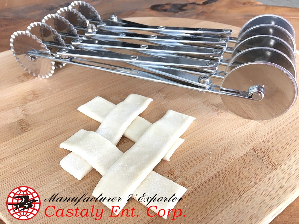 Bakery Tools Stainless Steel Two Type Blade Roller Pastry Cutter ...