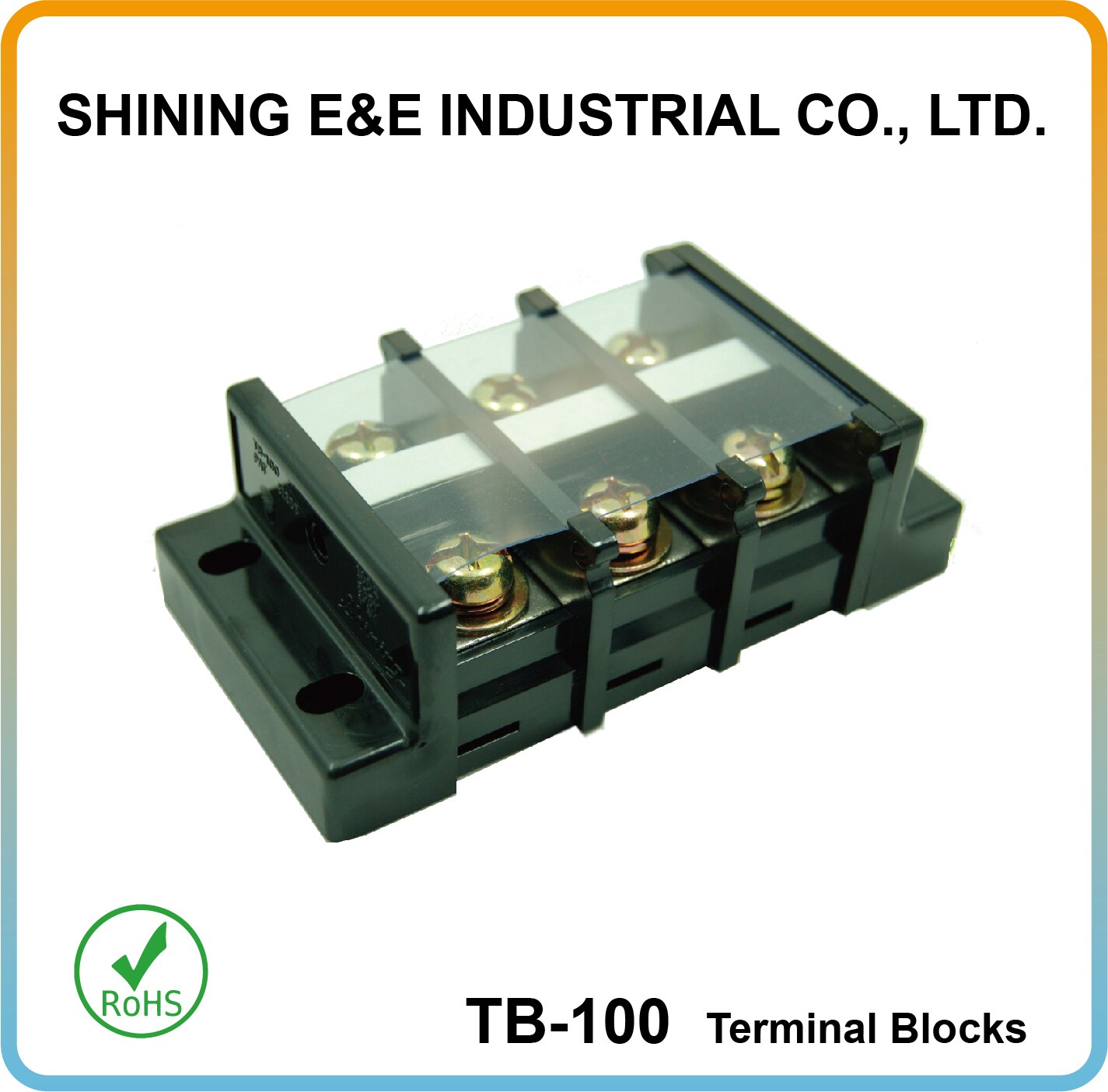 Electric Panel Mounted 600V 100A Barrier Terminal Block TB-100 ...