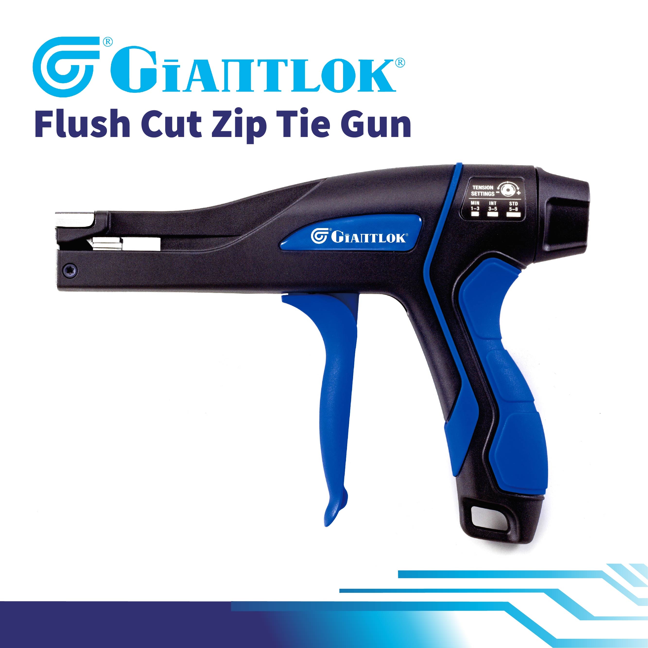 Fastening Cable Tie Tool, Flush Cut Zip Tie Gun for Nylon Cable ...