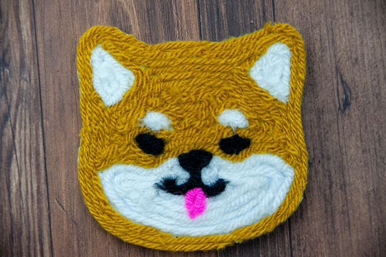 Yarn Felting Kit - Shiba Inu Coaster | Taiwantrade
