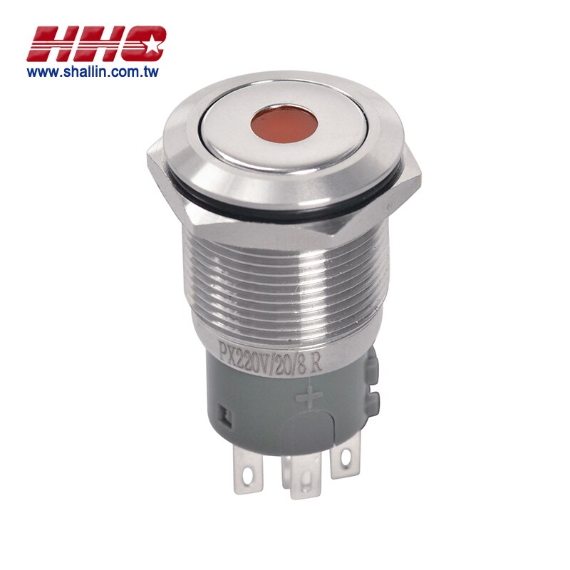 3P illuminated metal pushbutton switch W/LED 250V 3A (SPDT) on-(on) | Taiwantrade.com