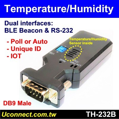 BLE RS-232 Humidity and Temperature Sensor Transmitter | Taiwantrade.com